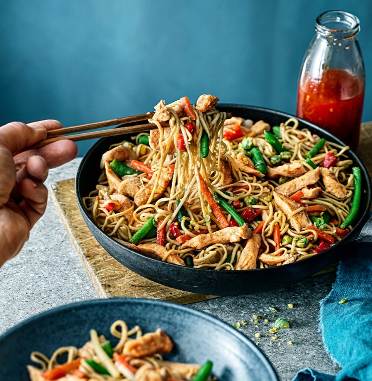Smakfull Kycklingwok med Grönsaker & Wasabi